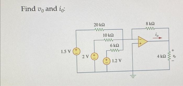 Solved Find v0 and i0 : | Chegg.com