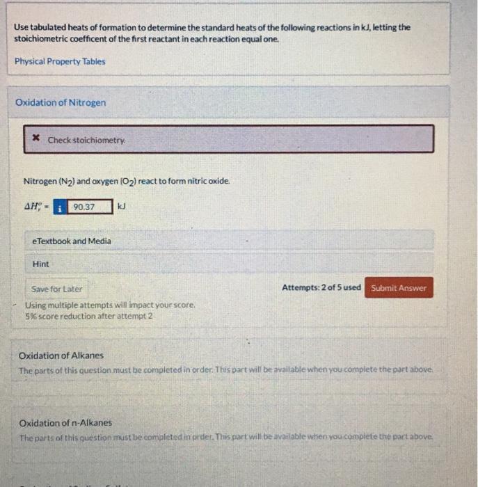 Solved Use tabulated heats of formation to determine the | Chegg.com