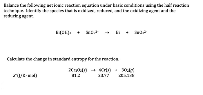 Solved Balance the following net ionic reaction equation | Chegg.com
