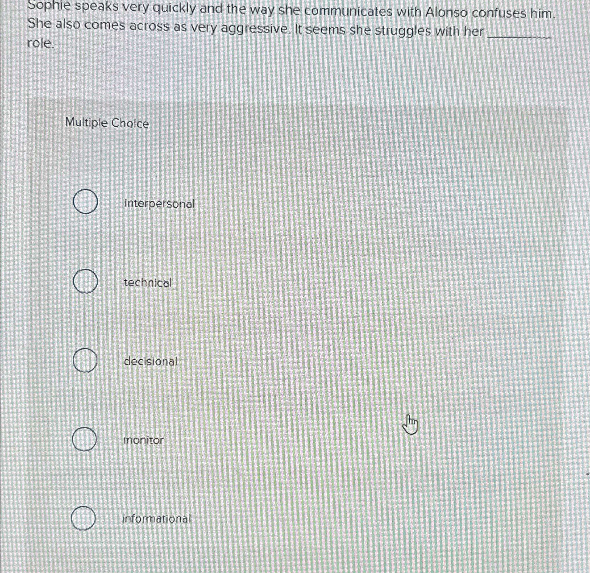 Solved Sophie speaks very quickly and the way she | Chegg.com Solved Sophie speaks very quickly and the way she | Chegg.com