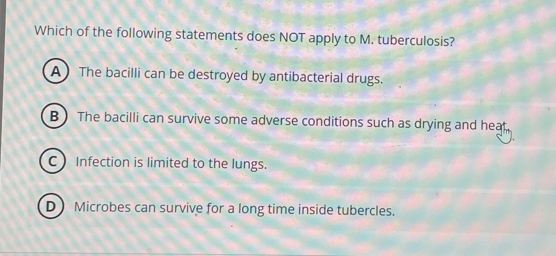 Solved Which of the following statements does NOT apply to | Chegg.com