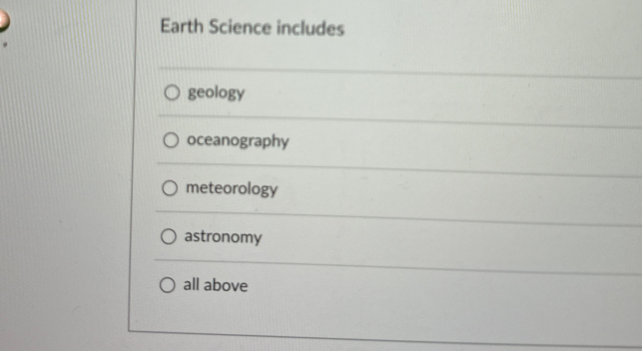 Solved Earth Science | Chegg.com