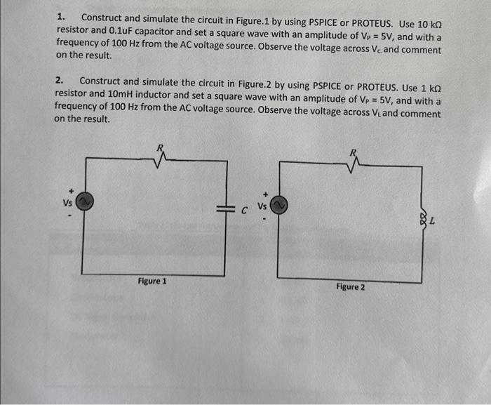 1. Construct and simulate the circuit in Figure. 1 by | Chegg.com