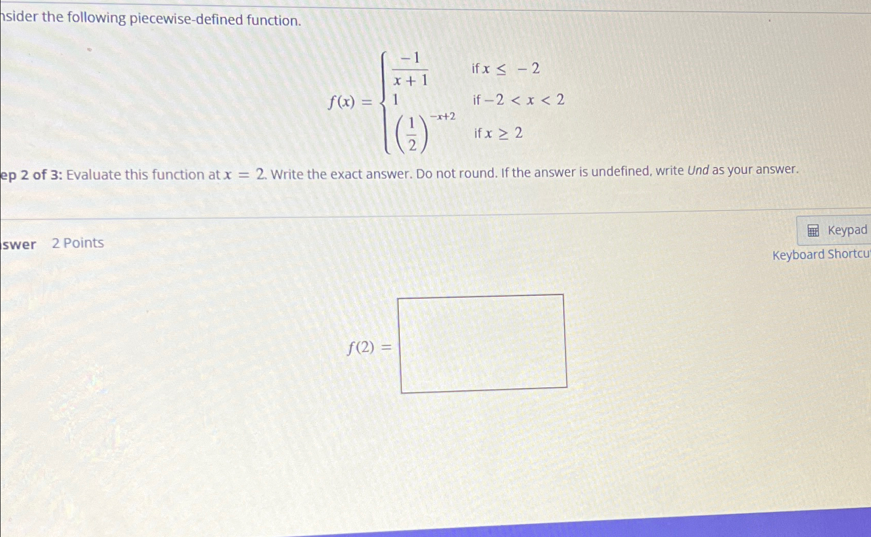 Solved isider the following piecewise-defined | Chegg.com