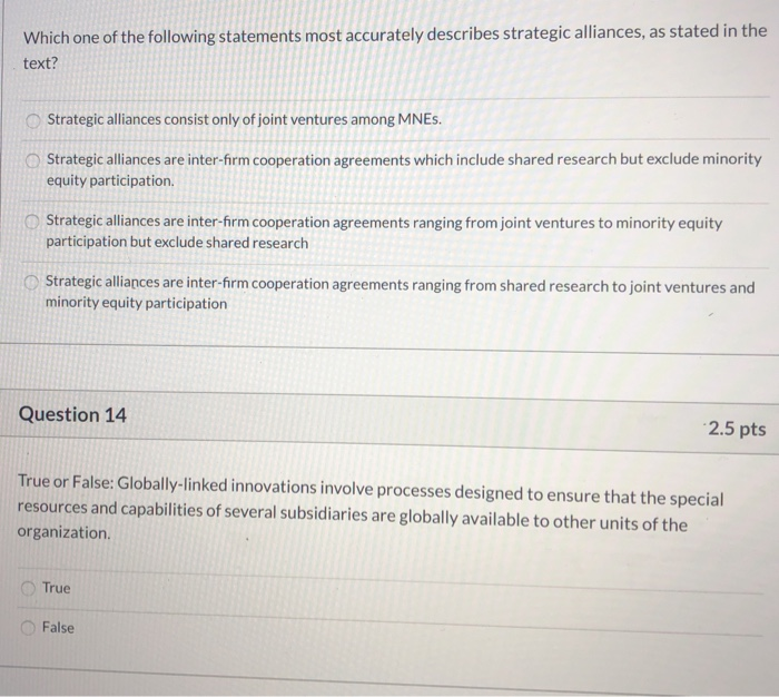 Solved Which one of the following statements most accurately | Chegg.com