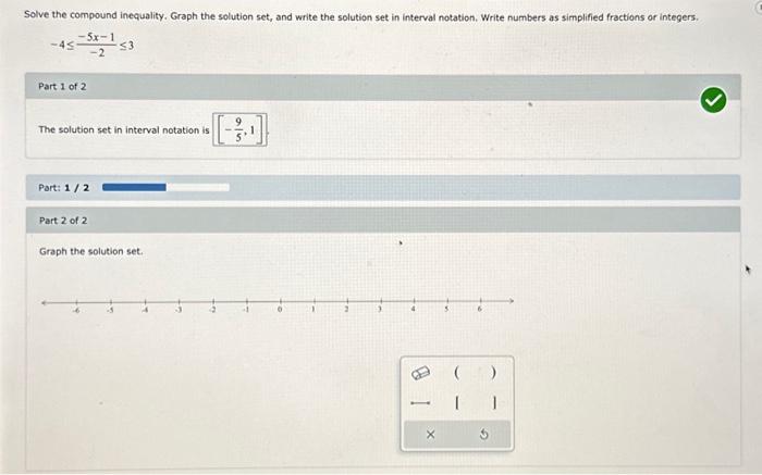 Solved Solve the compound inequality. Graph the solution | Chegg.com