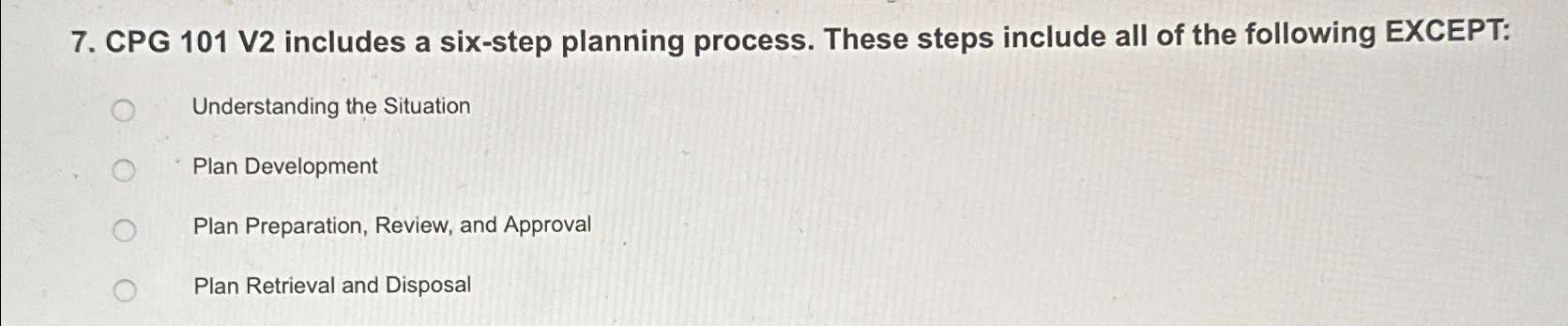 Solved CPG 101 ﻿V2 ﻿includes a six-step planning process. | Chegg.com