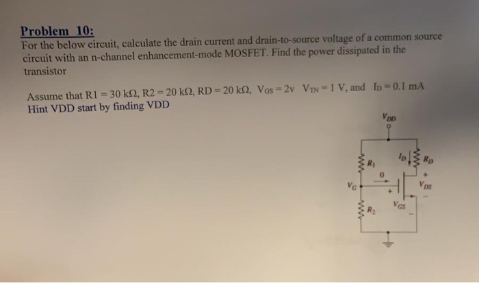 Solved Problem 10: For the below circuit, calculate the | Chegg.com