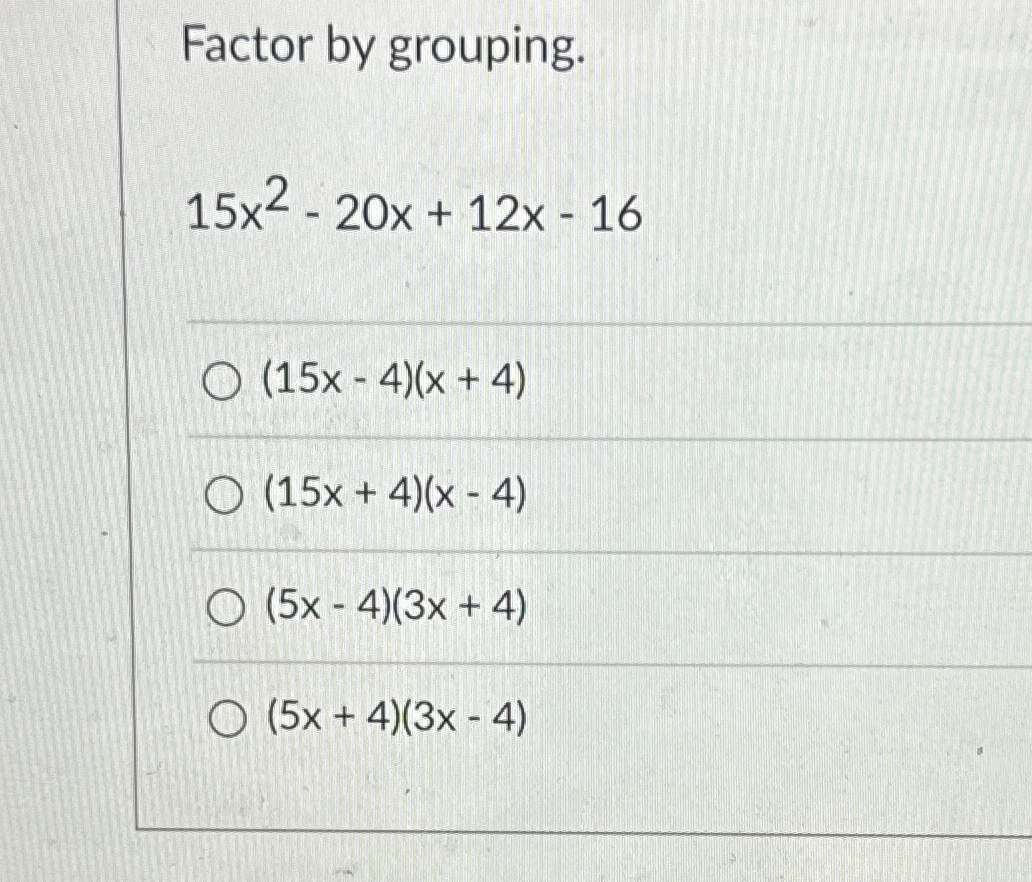 Solved Factor by | Chegg.com