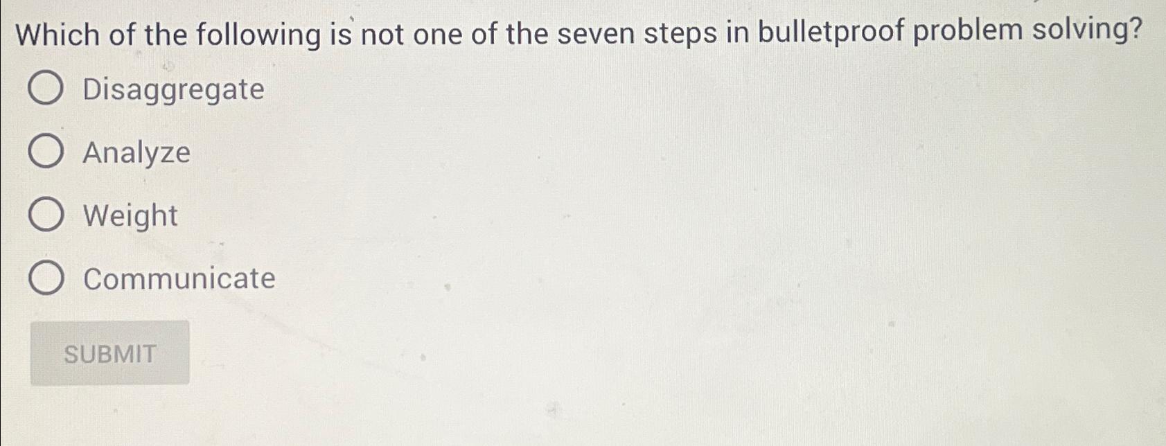 Solved Which of the following is not one of the seven steps | Chegg.com