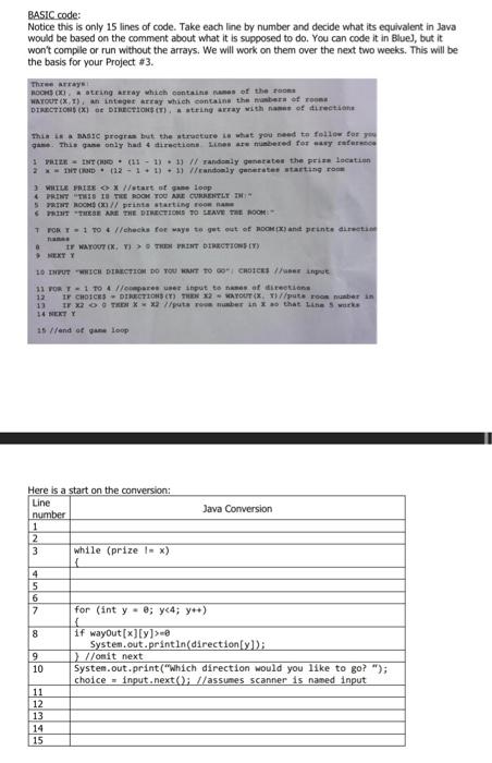 Solved Take the following code from BASIC and use the | Chegg.com
