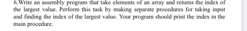 Solved 6 Write An Assembly Language Masm 8086 Dont Use