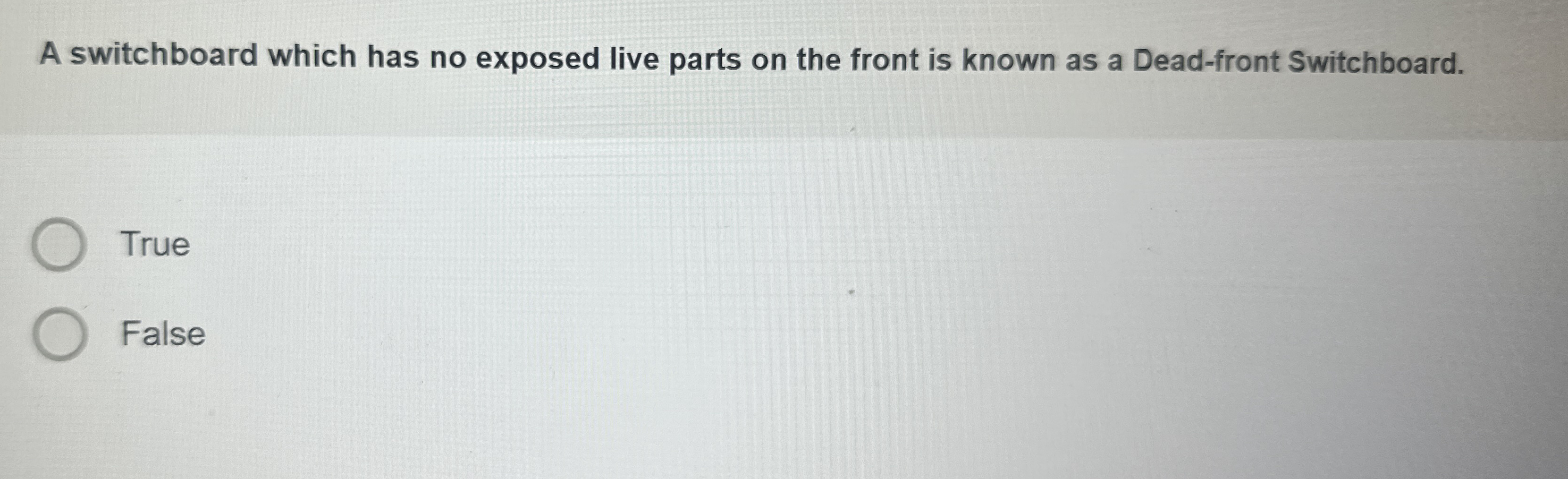 High Quality SOLUTION A switchboard which has no exposed live parts on ...