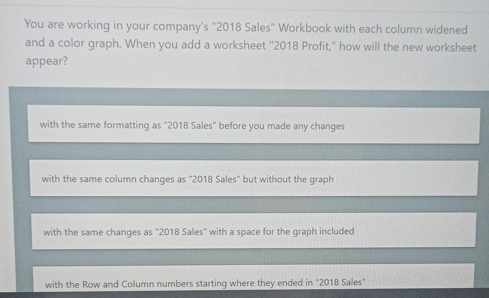 Solved You Are Working In Your Company s 2018 Sales Chegg