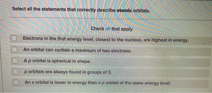 Solved Select all the statements that correctly describe | Chegg.com