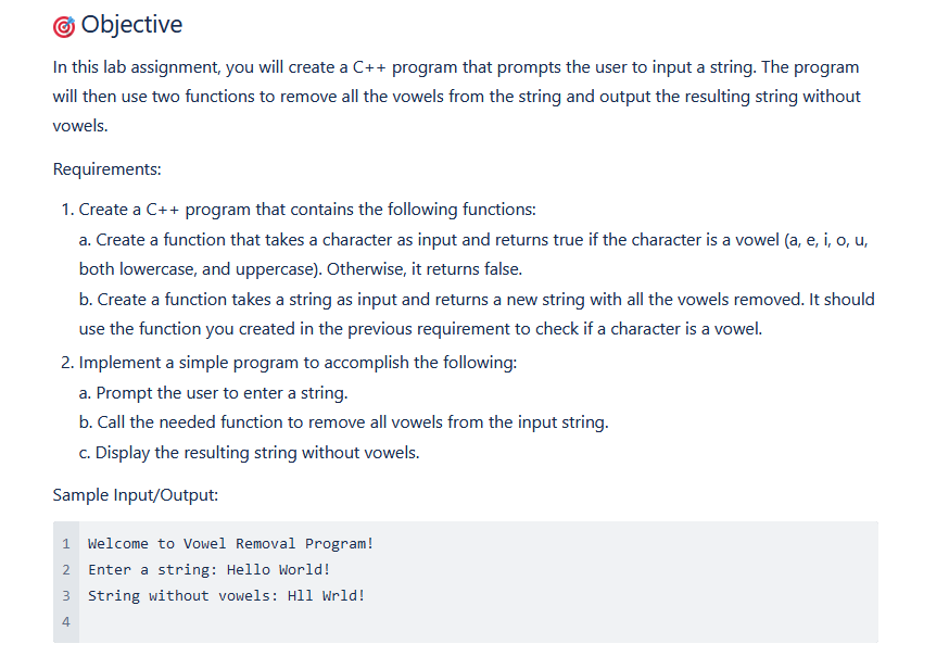 Solved Objective: ﻿create a C++ ﻿program that prompts the | Chegg.com