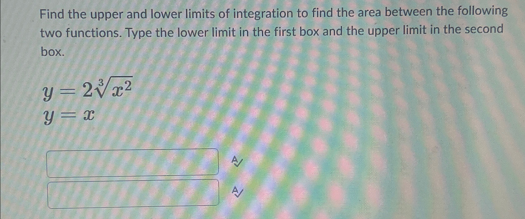 Solved Find the upper and lower limits of integration to | Chegg.com