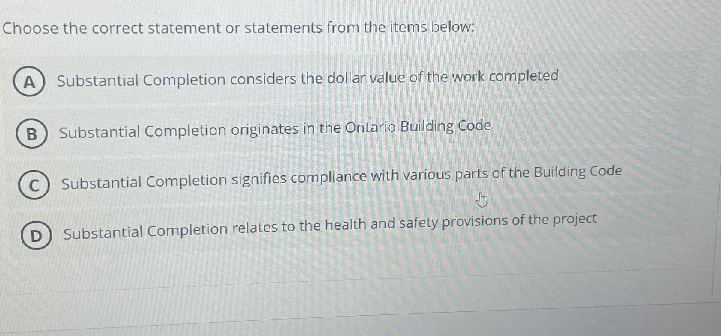 Solved Choose the correct statement or statements from the | Chegg.com