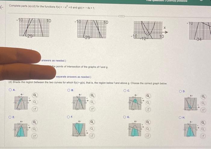 Solved Complete parts (a)−(d) for the functions f(x)=−x2+6 | Chegg.com