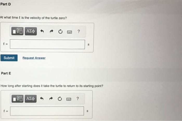 Solved A turtle crawls along a straight line, which we will | Chegg.com