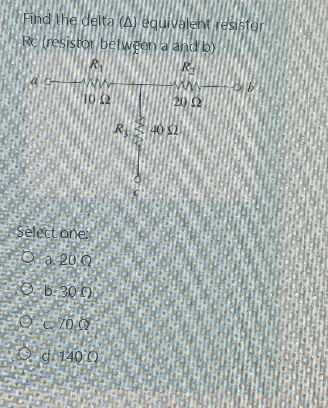 Solved Find the delta (4) equivalent resistor Rc (resistor | Chegg.com