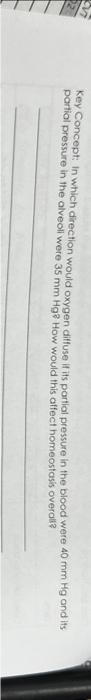 Solved Key Concept: In which direction would oxygen diffuse | Chegg.com