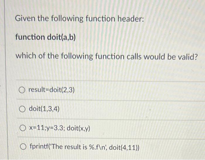 Solved Given the following function: function outstat = | Chegg.com