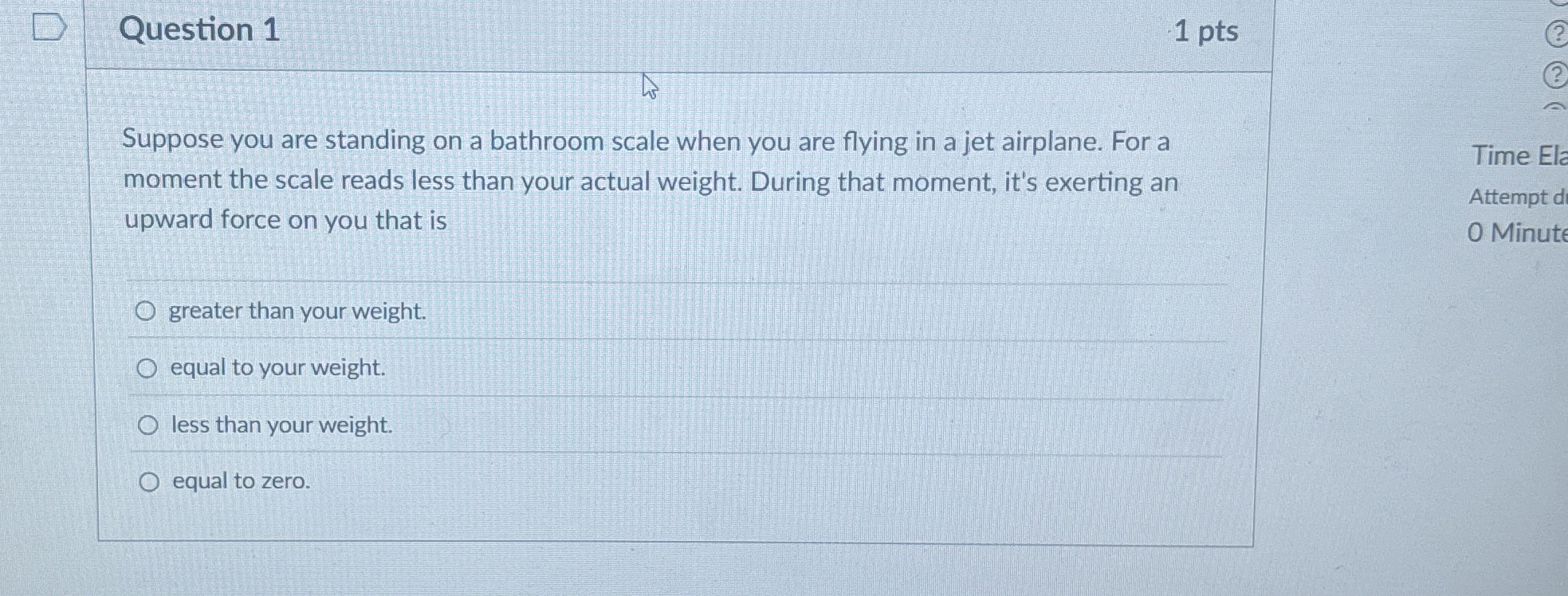 Solved Question 1Suppose you are standing on a bathroom | Chegg.com