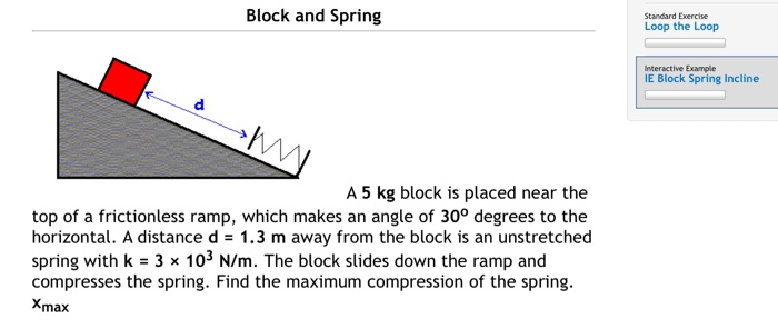 Solved Block and Spring Standard Exercise Loop the Loop | Chegg.com