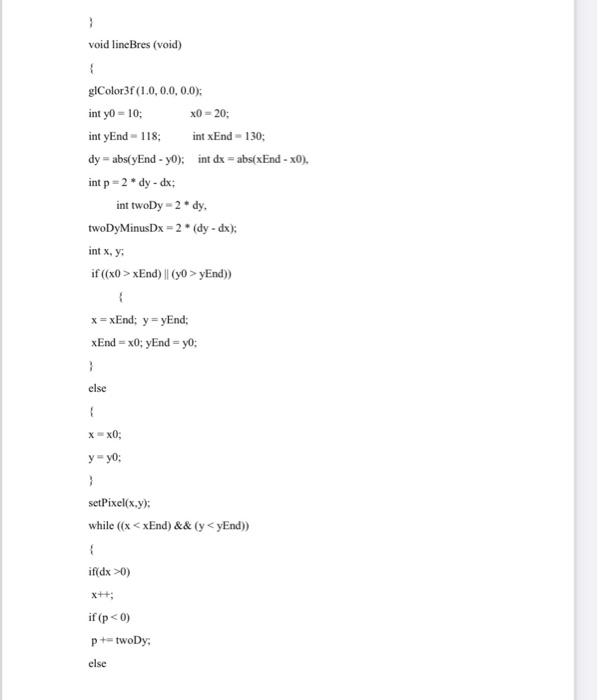 Solved computer graphicsFind the missing statements and | Chegg.com