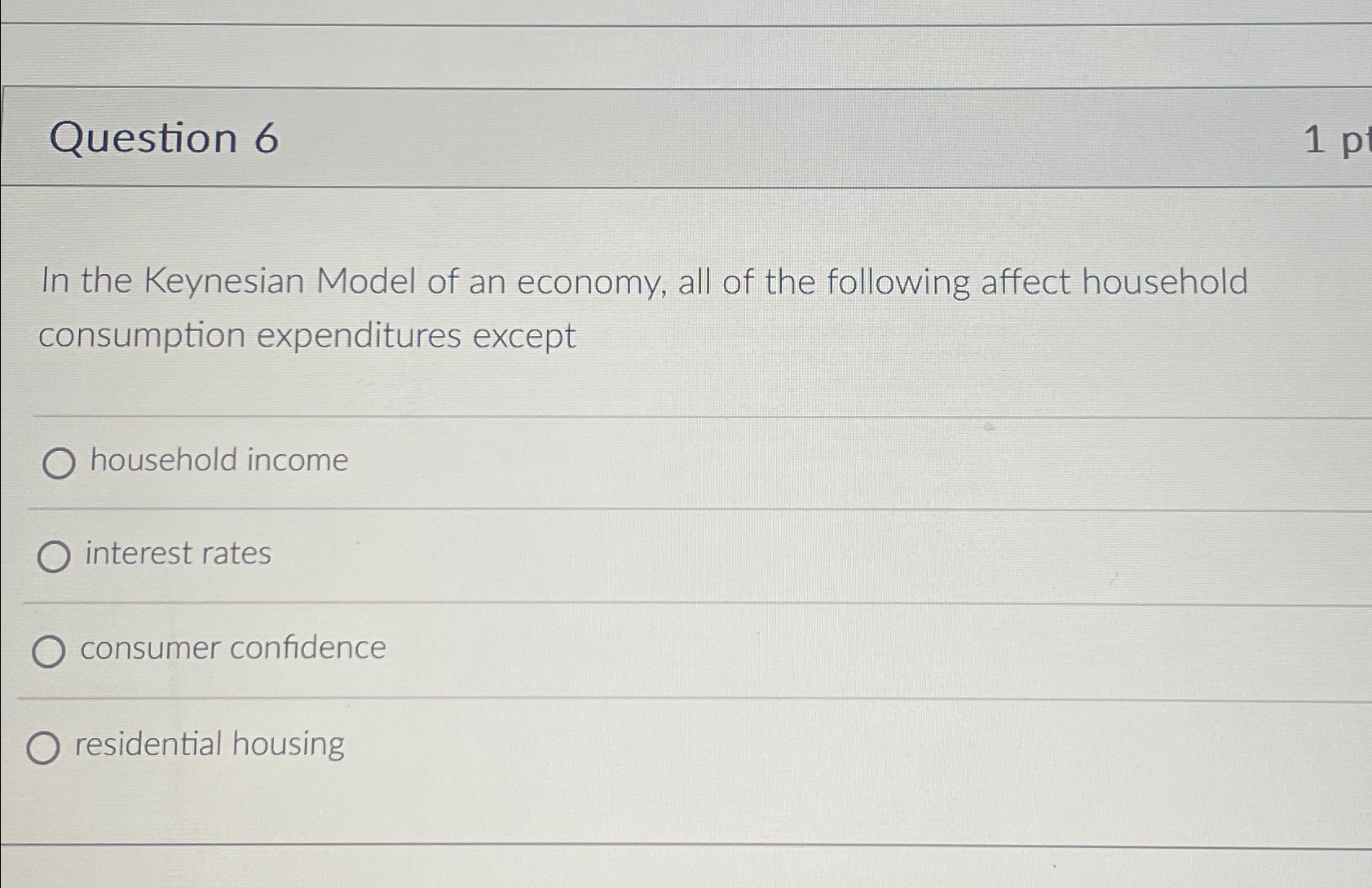 Solved Question 6In the Keynesian Model of an economy, all | Chegg.com