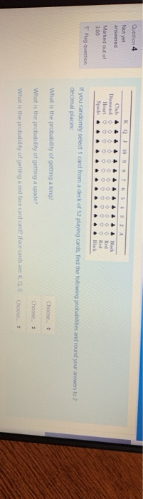 Solved Question 4 Not yet answered 10 . KQ Club Dm Heart | Chegg.com