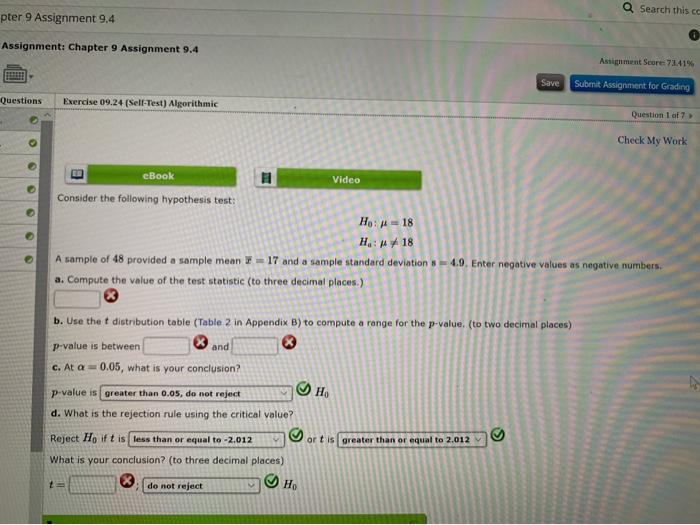 Solved Q Search this pter 9 Assignment 9.4 Assignment: | Chegg.com Solved Q Search this pter 9 Assignment 9.4 Assignment: | Chegg.com