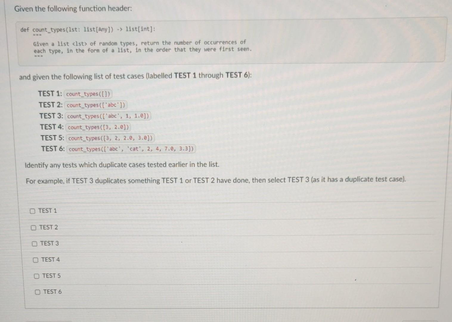 Solved Given the following function header: def | Chegg.com