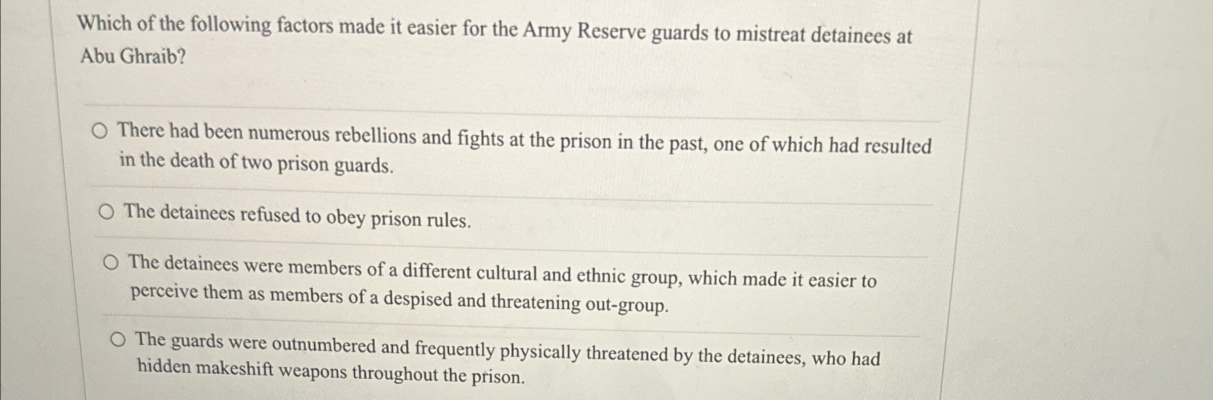 Solved Which of the following factors made it easier for the | Chegg.com