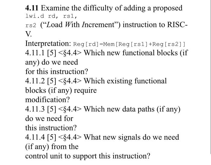 Solved 4.11 Examine the difficulty of adding a proposed | Chegg.com