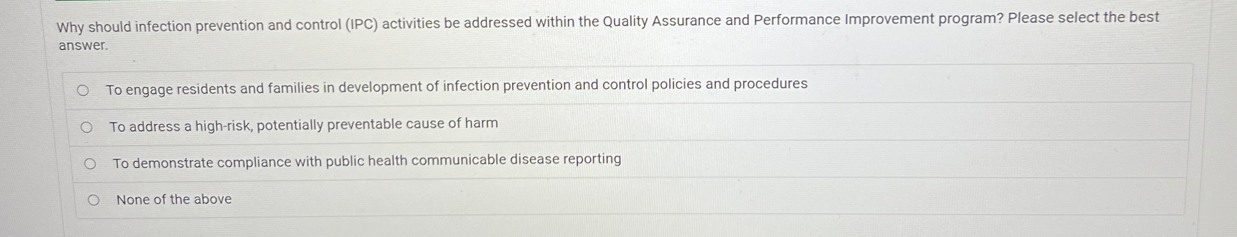 Solved Why should infection prevention and control (IPC) | Chegg.com