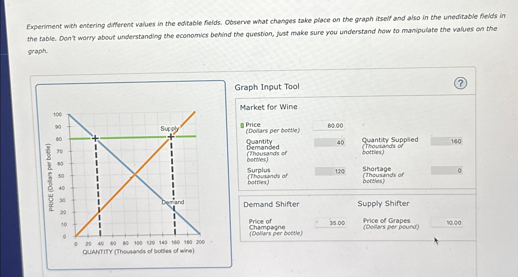 Solved Experiment with entering different values in the | Chegg.com