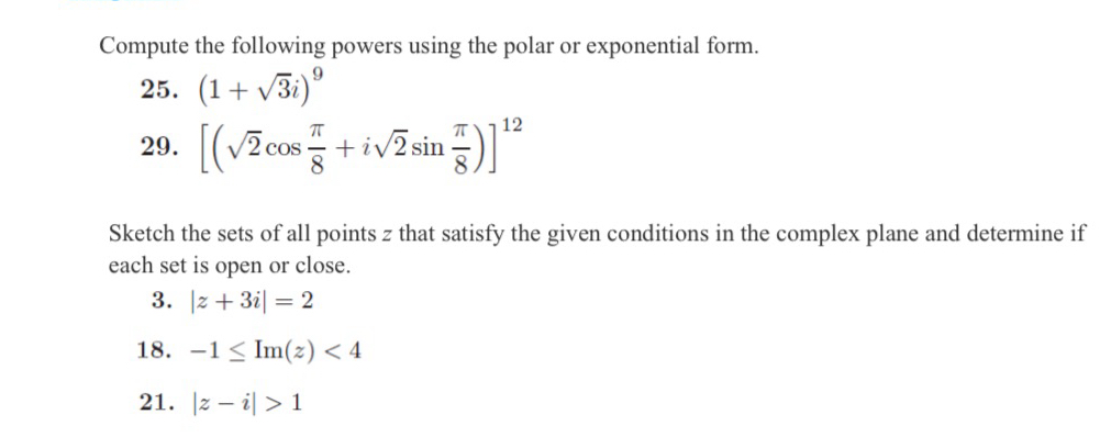 Solved Compute the following powers using the polar or | Chegg.com