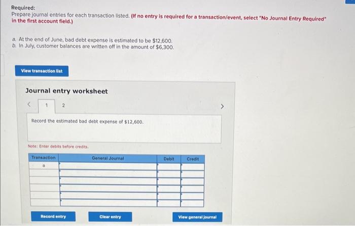 Solved Required: Prepare journal entries for each | Chegg.com
