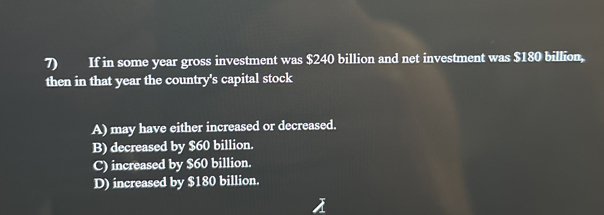 Solved If in some year gross investment was $240 ﻿billion | Chegg.com