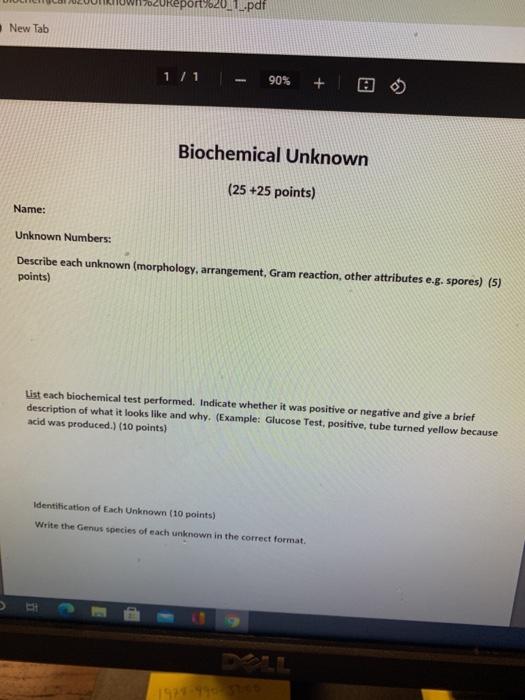 Solved 1702011.pdf New Tab 171 90% Biochemical Unknown | Chegg.com