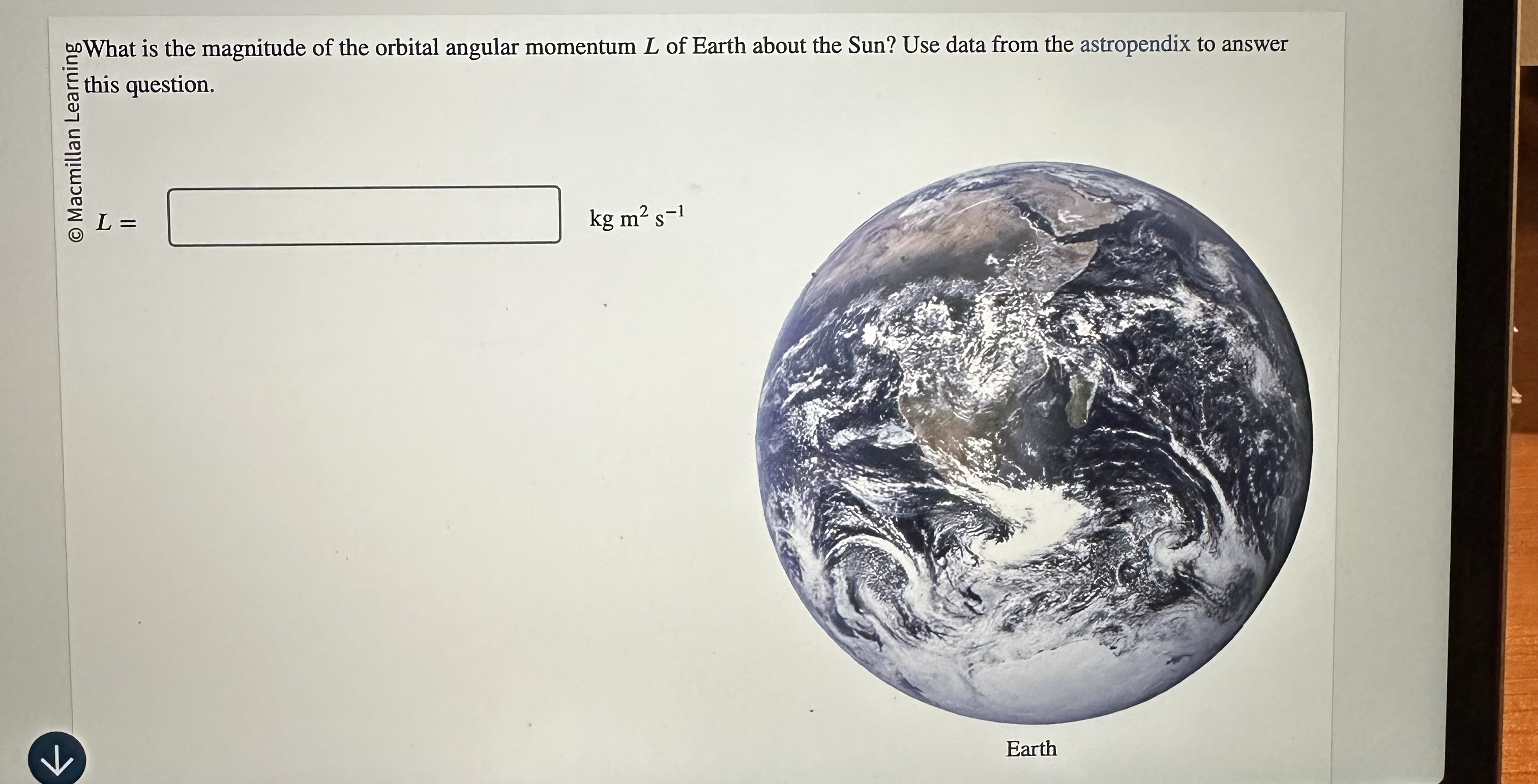 Solved ?∞ ﻿What is the magnitude of the orbital angular | Chegg.com