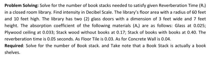 Solved Problem Solving: Solve for the number of book stacks | Chegg.com