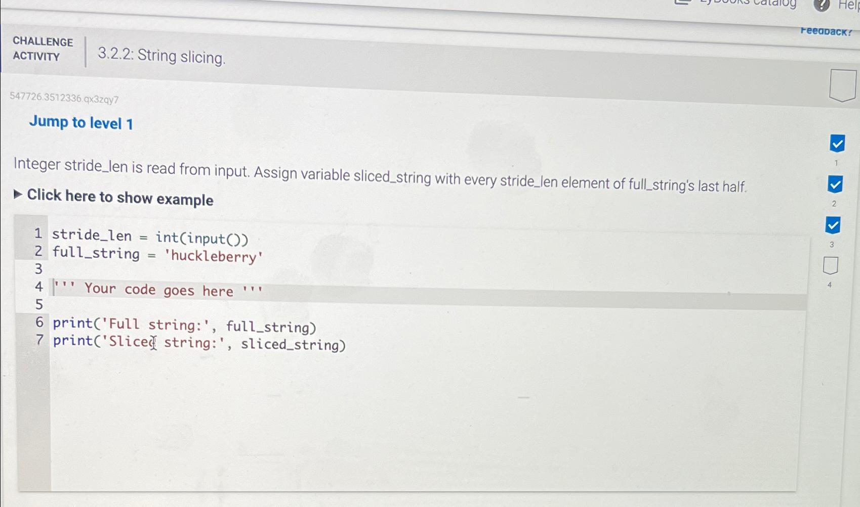 CHALLENGEACTIVITY3.2.2: String | Chegg.com CHALLENGEACTIVITY3.2.2: String | Chegg.com