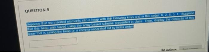 Solved QUESTION 9 | Chegg.com