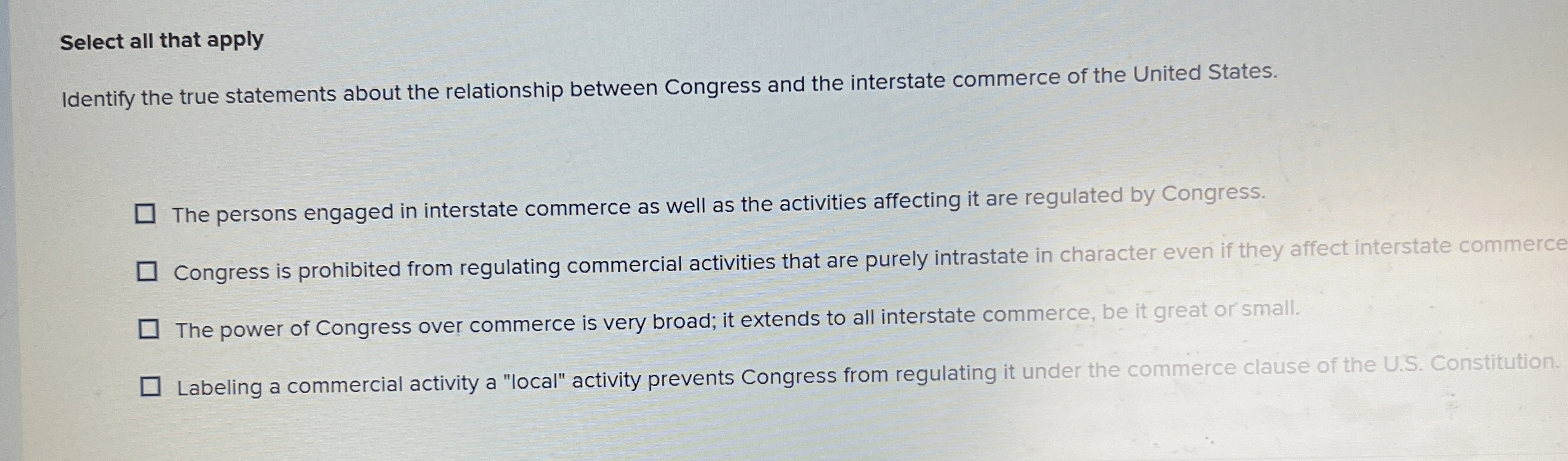 Solved Select all that applyIdentify the true statements | Chegg.com