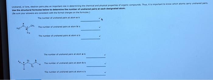 Solved Use the structural formulas below to determine the | Chegg.com