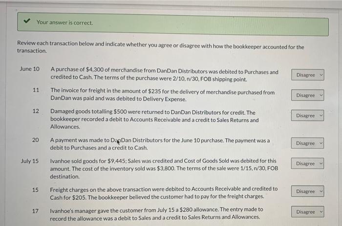 Solved Review each transaction below and indicate whether | Chegg.com