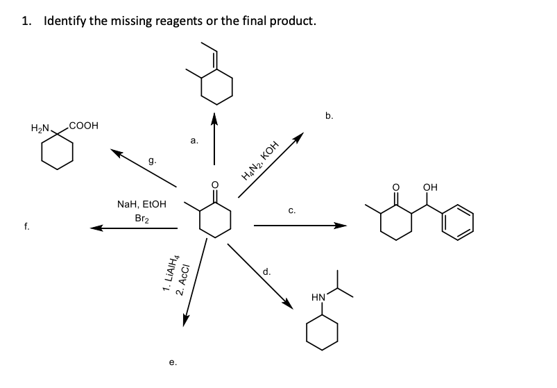 Solved Identify the missing reagents or the final | Chegg.com Solved Identify the missing reagents or the final | Chegg.com